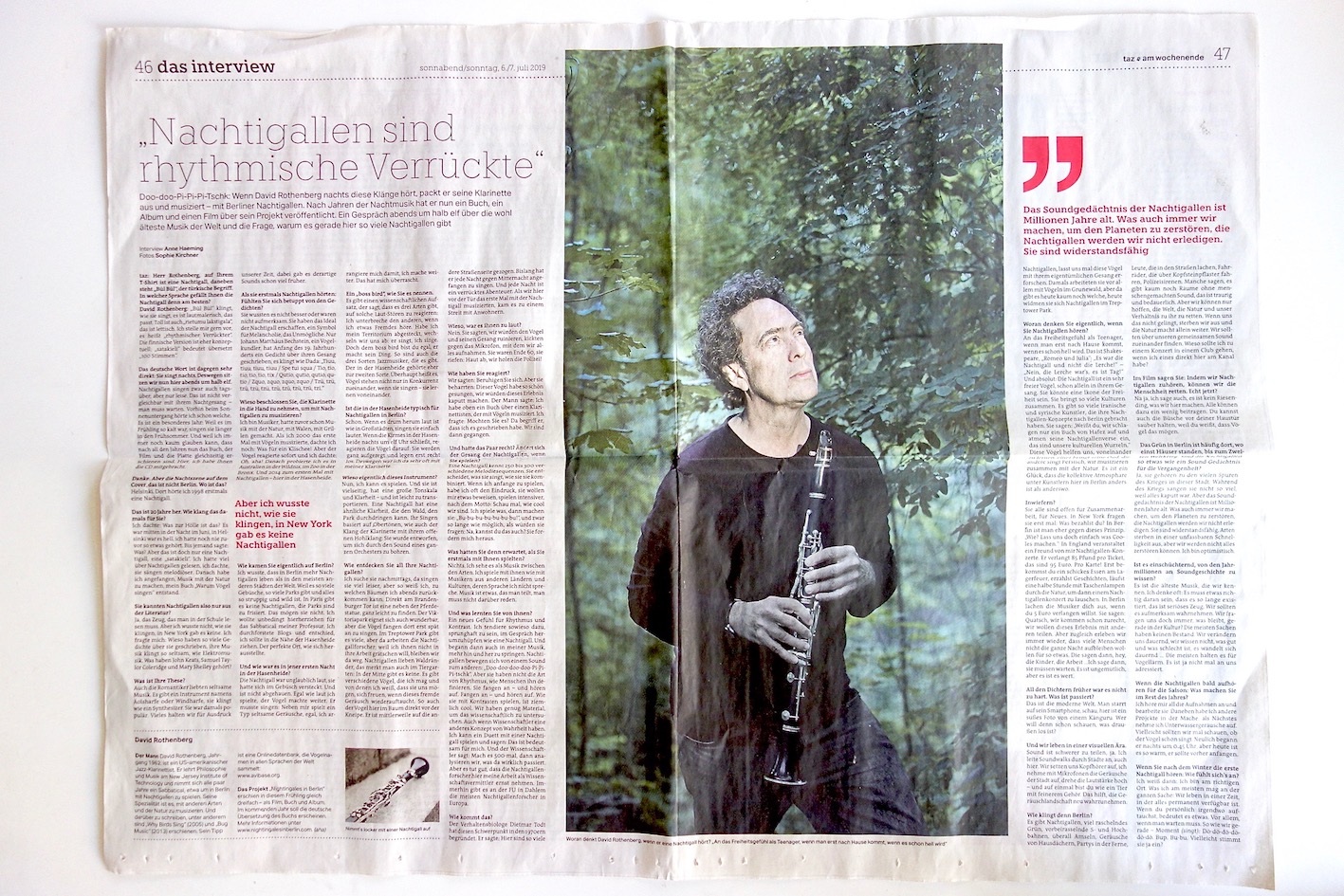 Interview mit David Rothenberg – (taz) | anne haeming